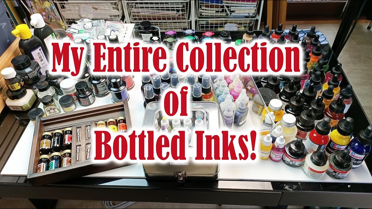 My Entire Collection of Bottled Inks! | Fountain Pen, India, Shellac ...