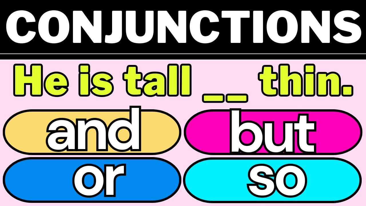 "And", "But", "Or" &" So" Quiz || Conjunctions || Can You Score 45/45 ...