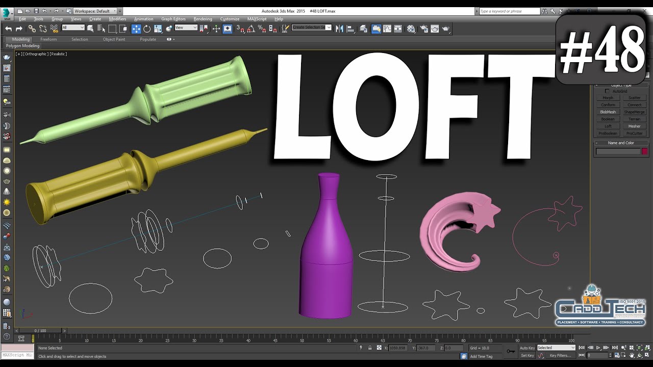 #48 || LOFT COMPOUND OBJECT IN 3DS MAX || 3DS MAX FULL Tutorials in Hindi || - YouTube