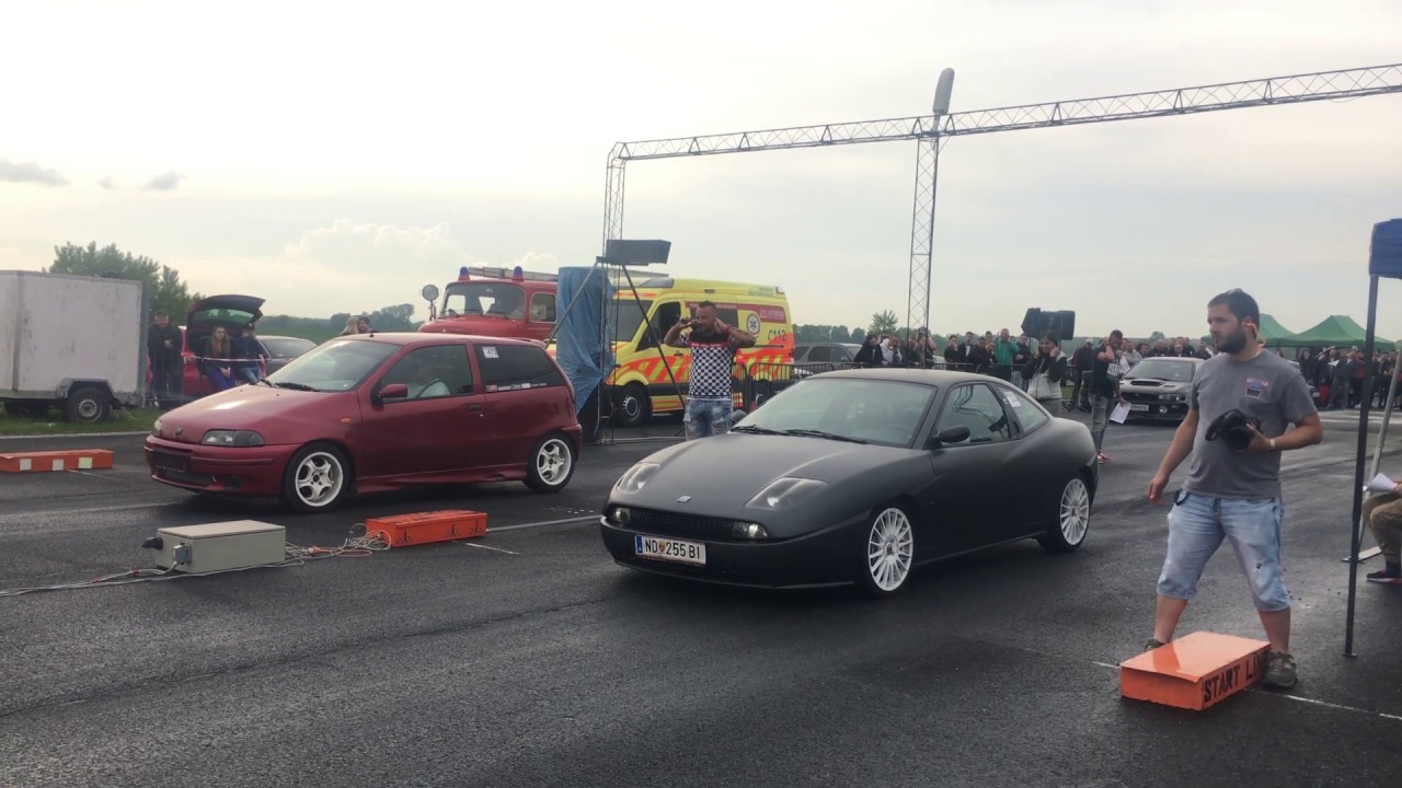 Fiat Punto 1.4 turbo drag race - Fiat Coupe 20v turbo drag racing - 1/4 ...