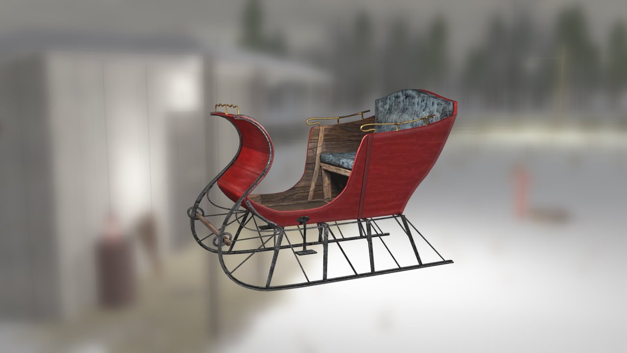 Christmas Sleigh (Portland Cutter) CGI model created in Blender 3D ...
