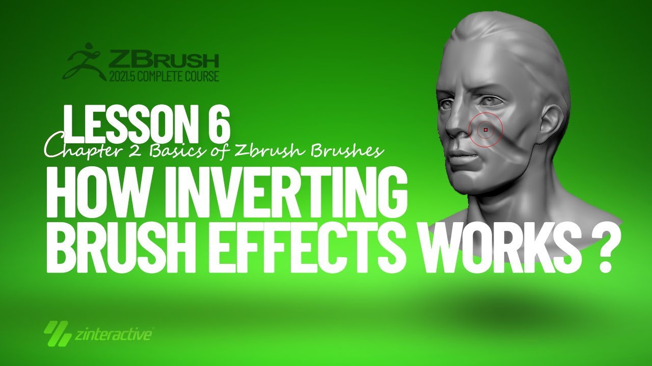 How Inverting Brush Effects Works in Zbrush? | Lesson 6 | Chapter 2 ...