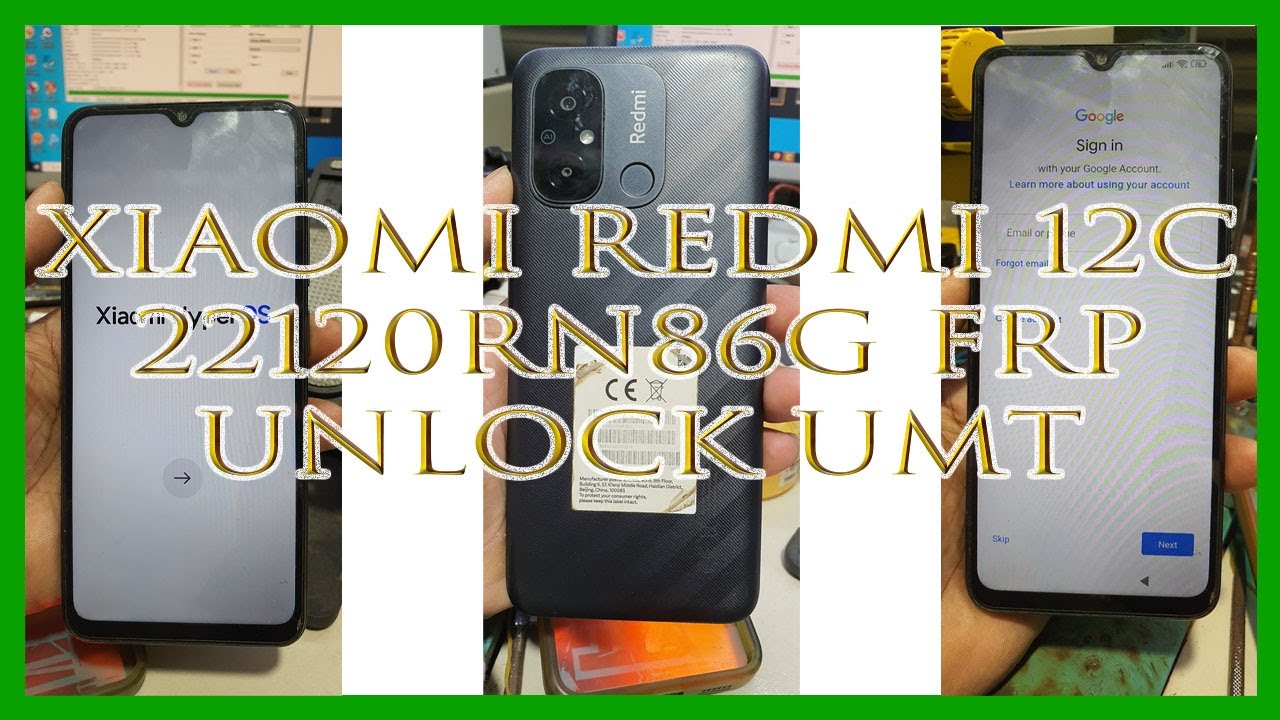 Xiaomi Redmi 12C 22120RN86G frp unlock UMT - YouTube