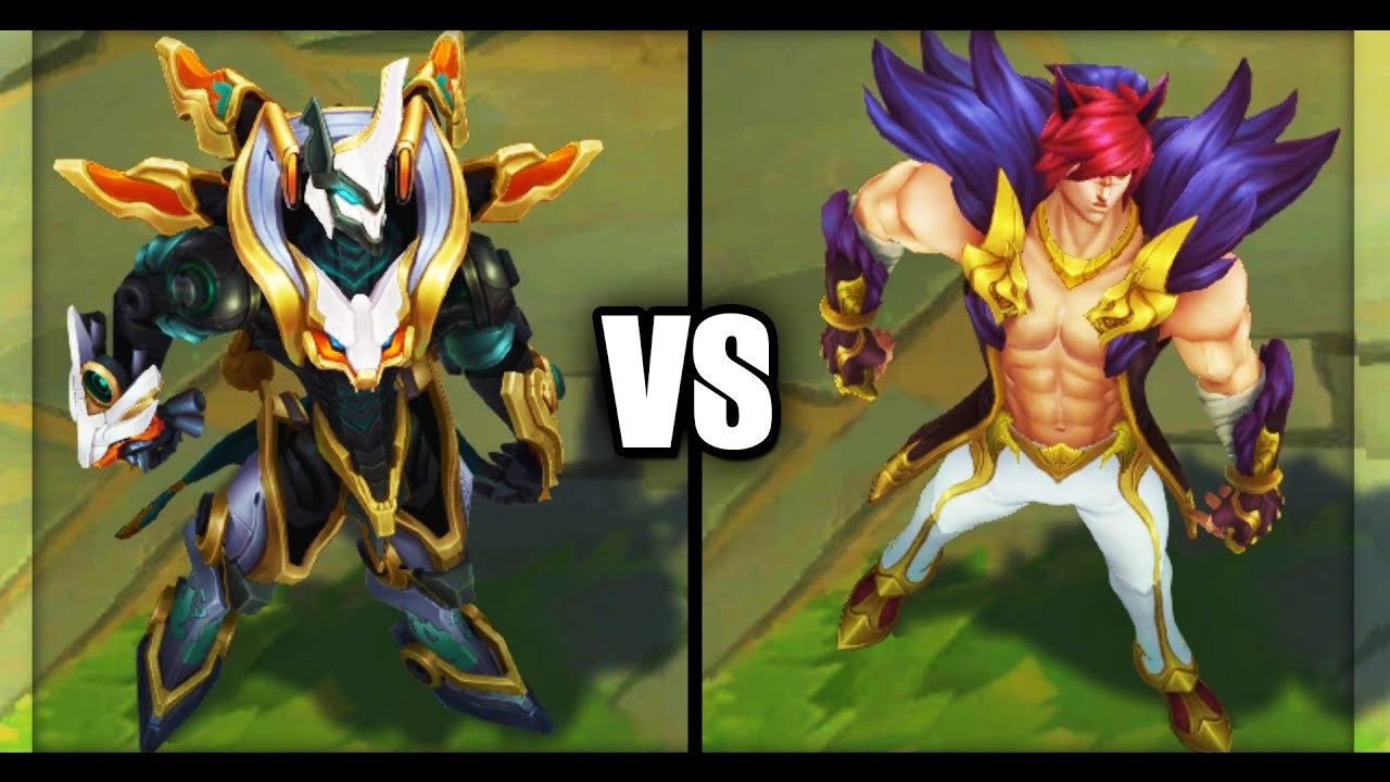Mecha Kingdoms Sett vs Classic Sett Skins Comparison (League of Legends ...