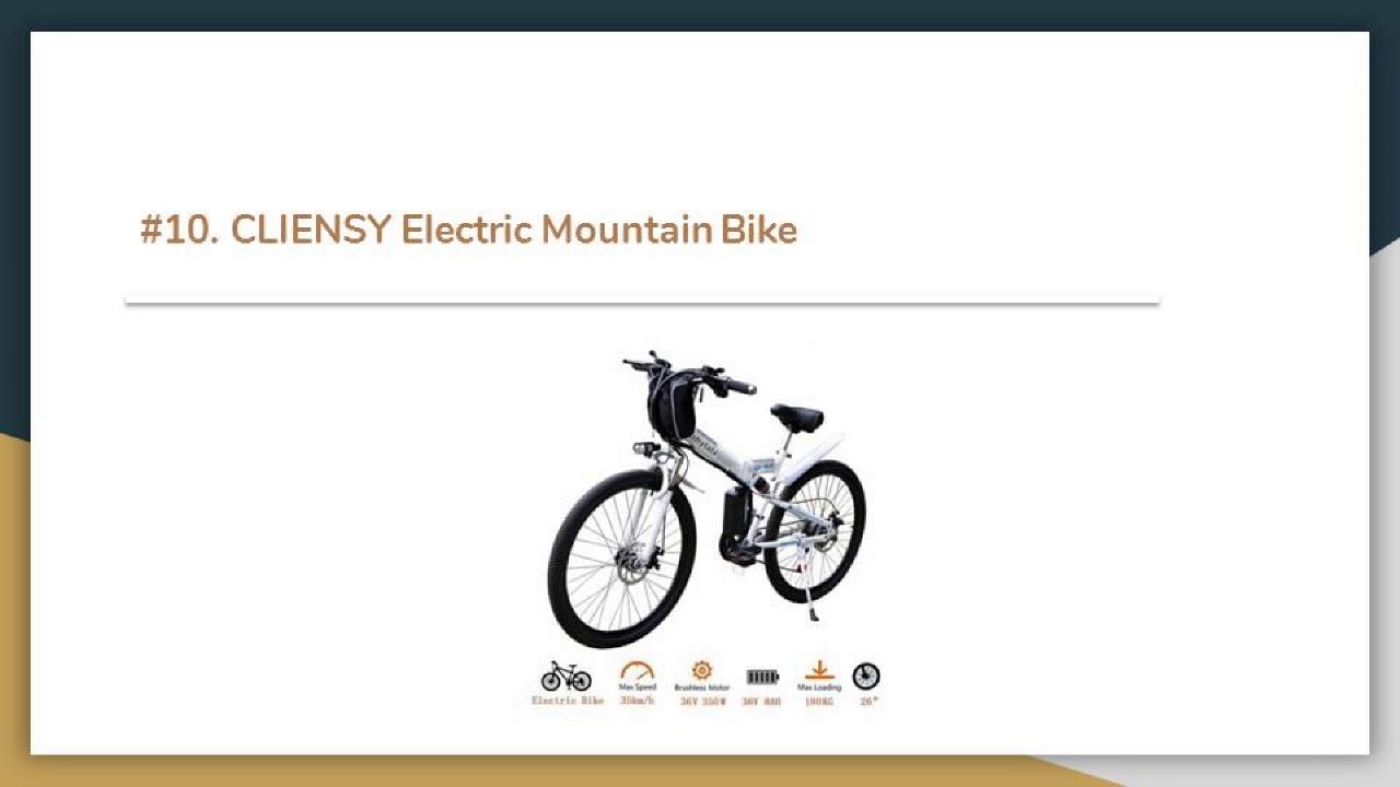 Top 16 Best Electric Mountain Bikes 2019 Review - YouTube