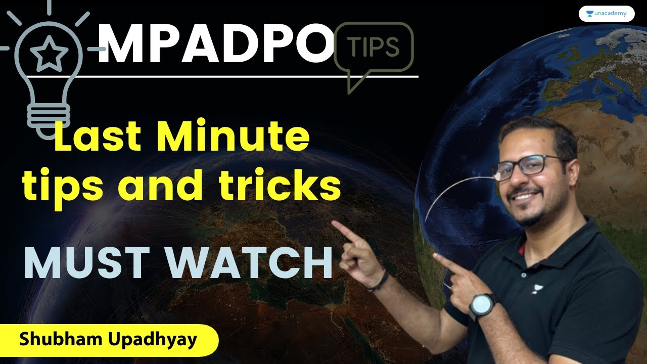 Last Minute Preparation Strategy for MP ADPO | Shubham Updhyay - YouTube
