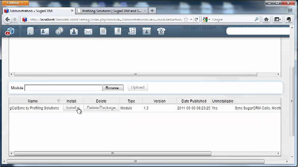 Installing a SugarCRM Module - YouTube