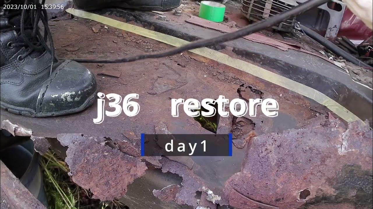 J36 レストア day1 - YouTube