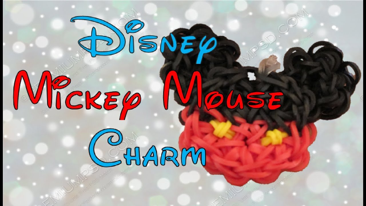 Mickey Mouse Rainbow Loom Charm Tutorial - YouTube