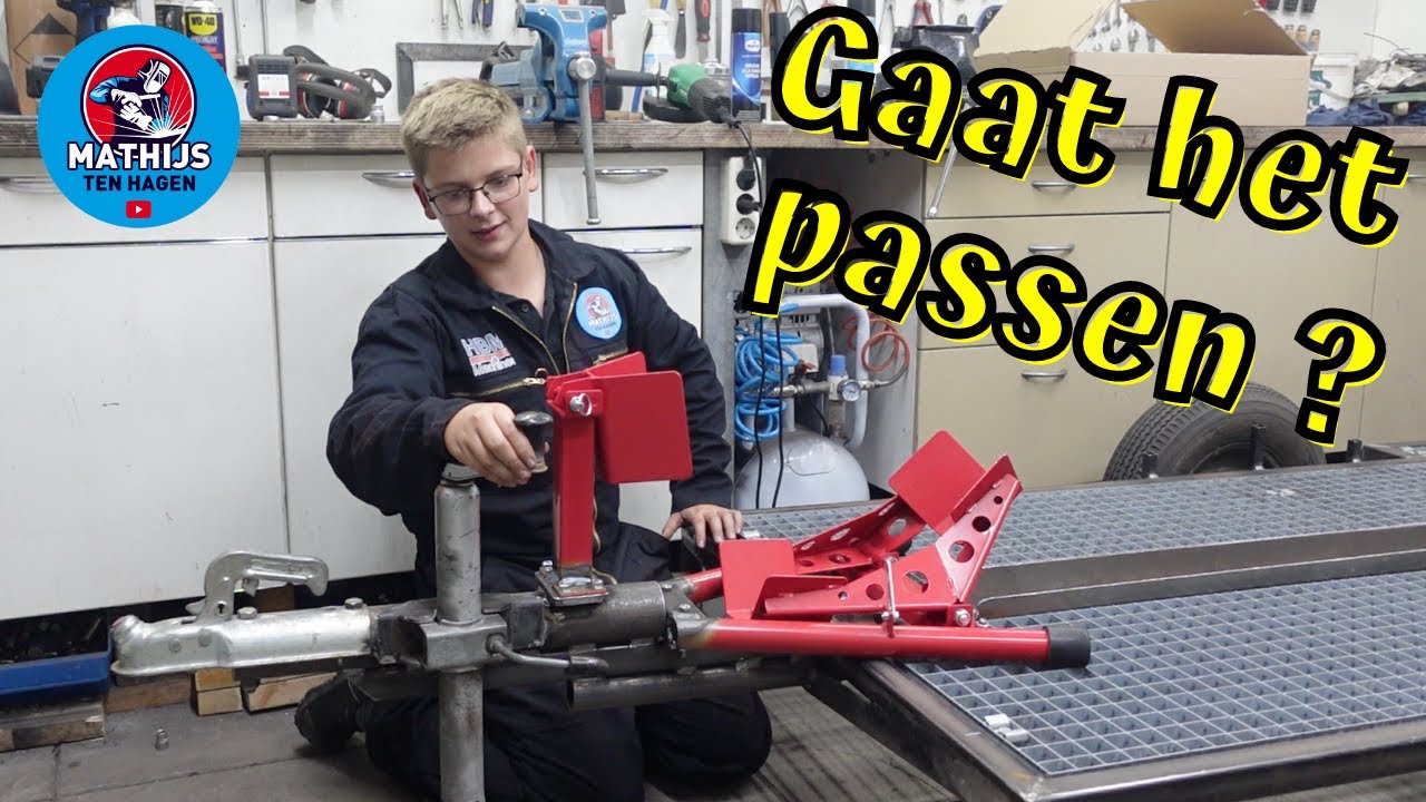 HBM Inrijwielklem op de motor aanhangwagen maken - YouTube