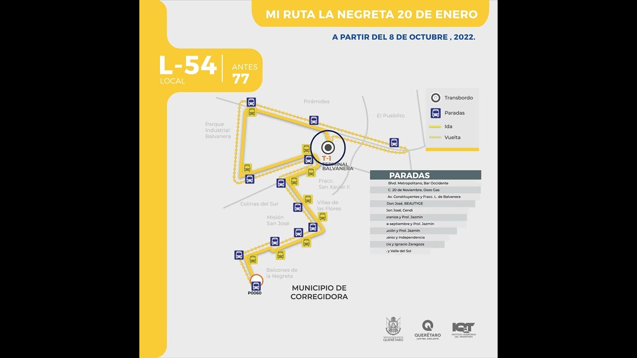 Conoce la Ruta L-54 (antes 77), La Negreta - 20 de enero - YouTube
