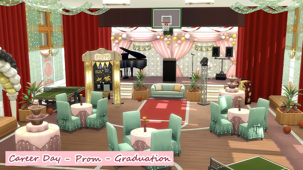 High School AUDITORIUM || The Sims 4: High School Years || Speed Build ...