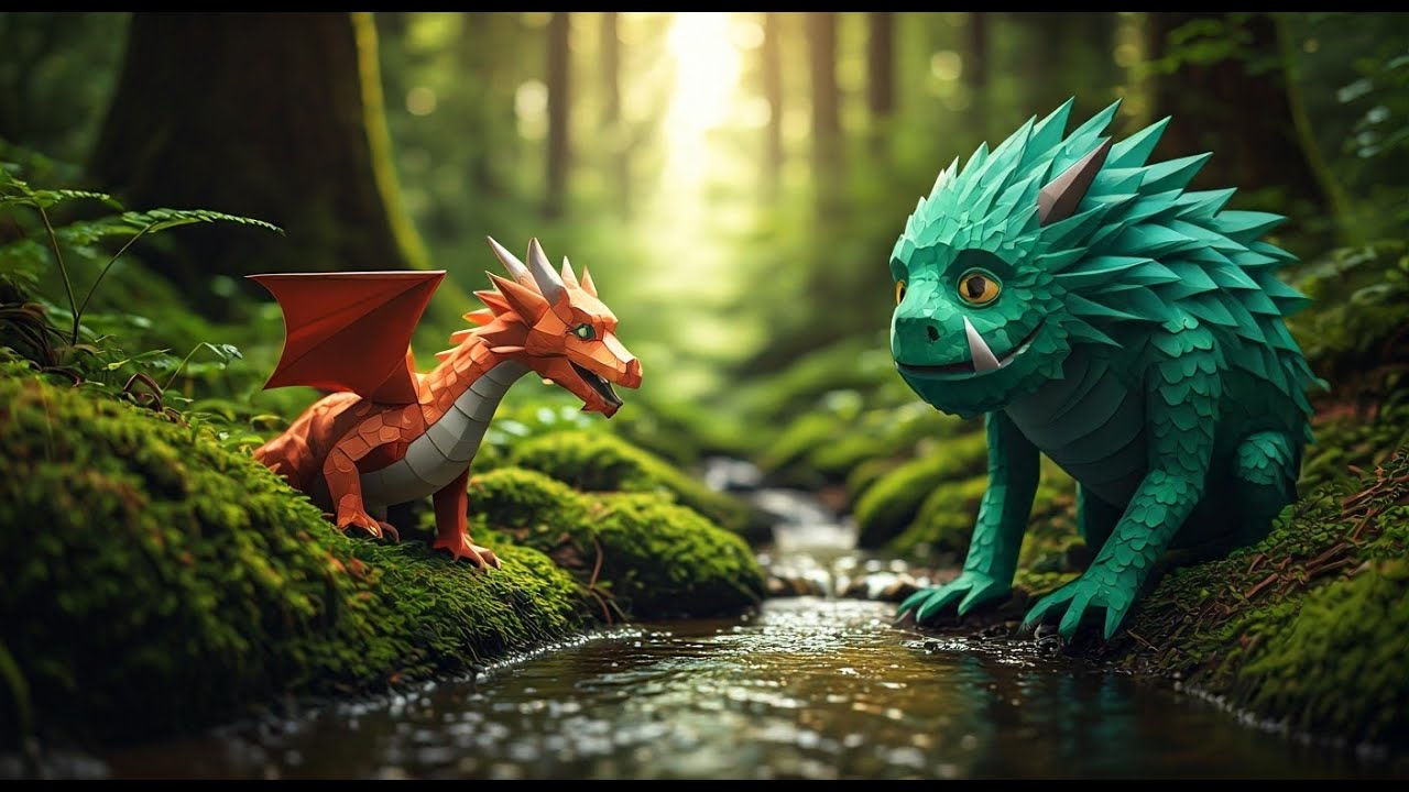 how to make paper dragon kid story! - YouTube