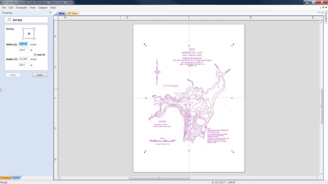 Vcarve Pro Lake Contour Map Tutorial - YouTube