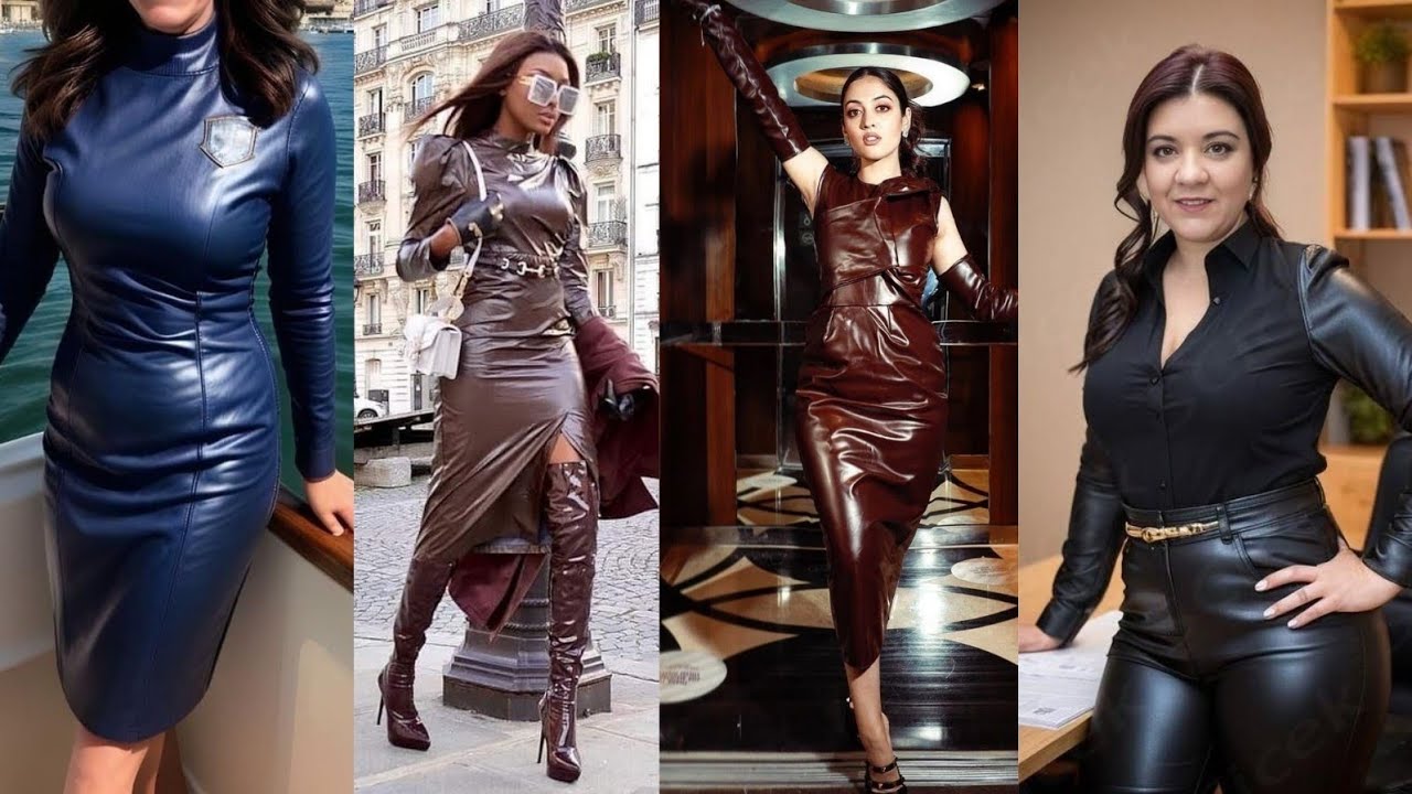 Up coming designer leather fashion latex dress ideas #trending #fashion #style #leather - YouTube