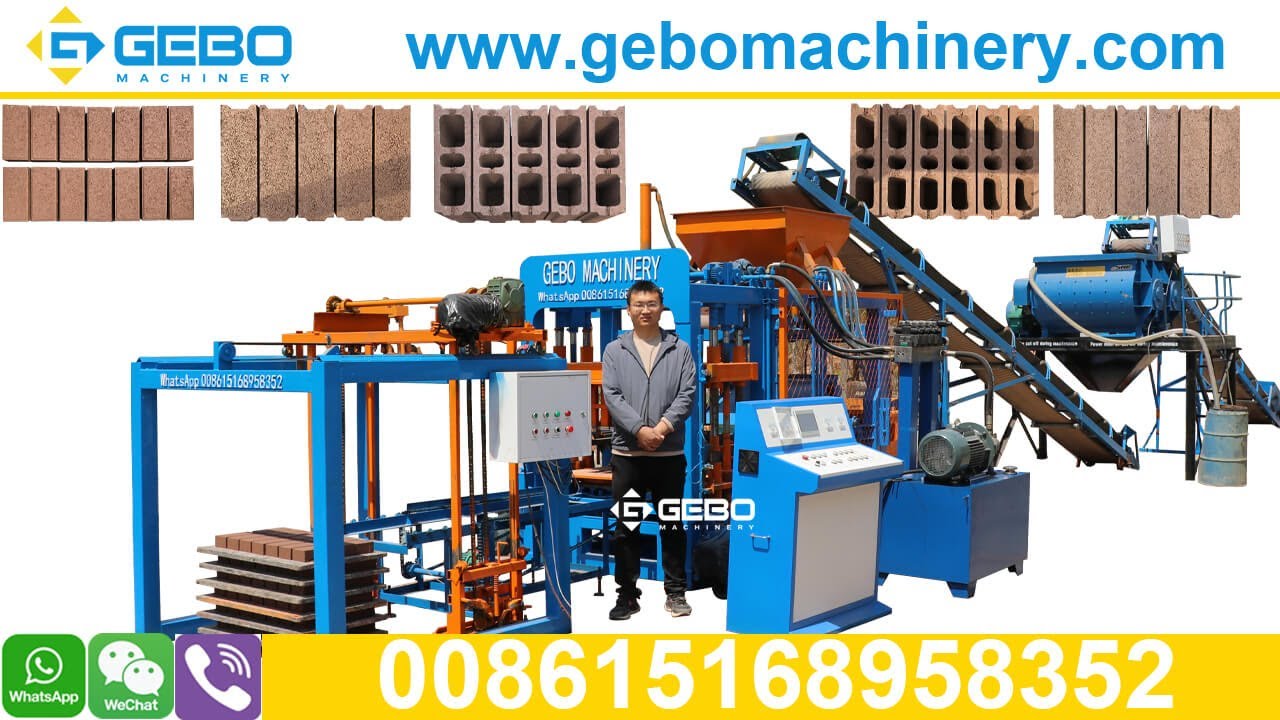 QT4-18 automatic cabro paver hollow and solid interlocking block making ...