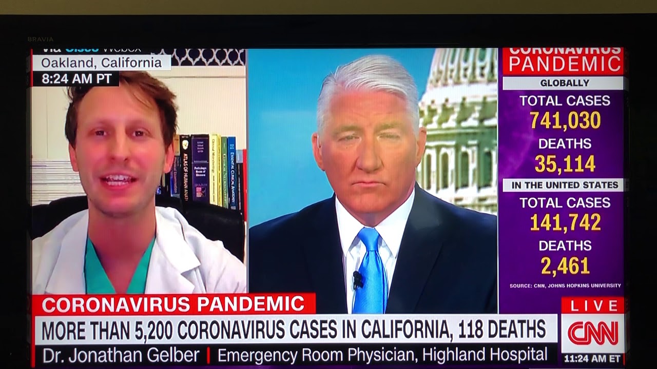 Dr Jonathan Gelber Interview with John King CNN Monday March 30 2020 ...