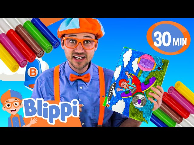 Color With Blippi! | Blippi Learns | Learn Colors and Science with ...