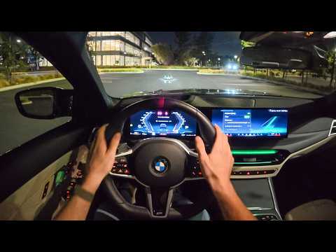 2025 BMW M340i - POV Night Drive (Binaural Audio)