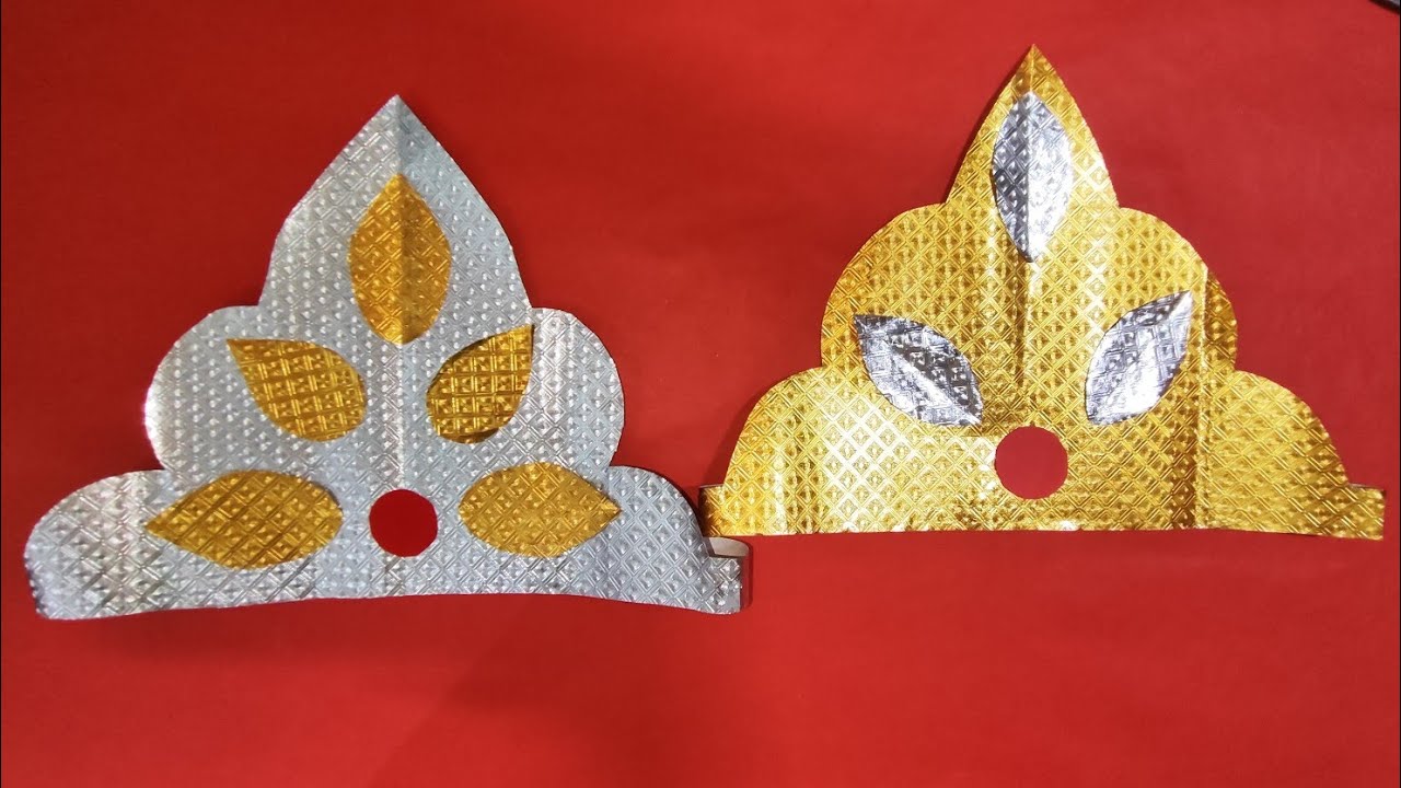 Navaratri DIY: Creating Durga Maa's Mukut (Crown) from Paper - YouTube