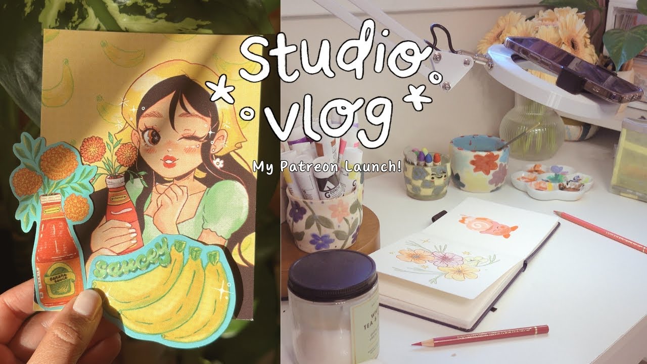 Artist Diaries Studio Vlog - I started a Patreon! Launch week to dos ...