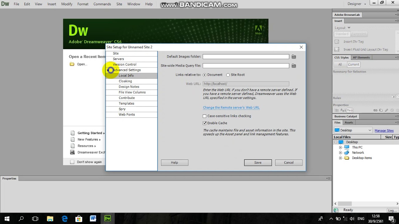 ตั้งค่า Dreamweaver cs6 แบบละเอียด - YouTube