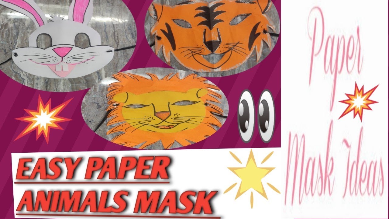 How make easy paper animals facemask#papercraft#diypapercraft#bunny ...