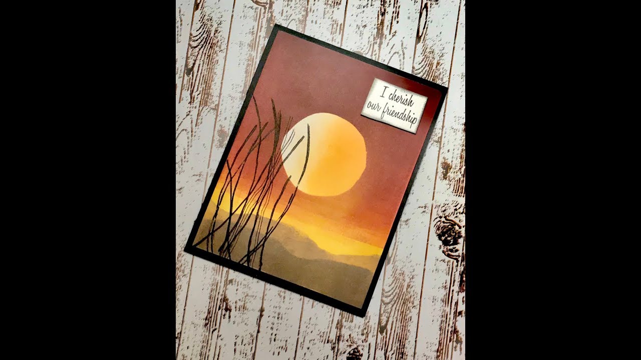 How to Create a Sunset Background Card - YouTube