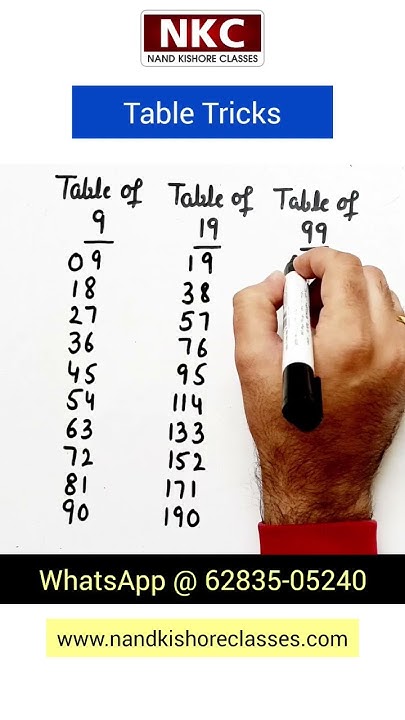 Amazing Table Tricks | Easy way to learn the table | Multiplication Table Tricks - YouTube