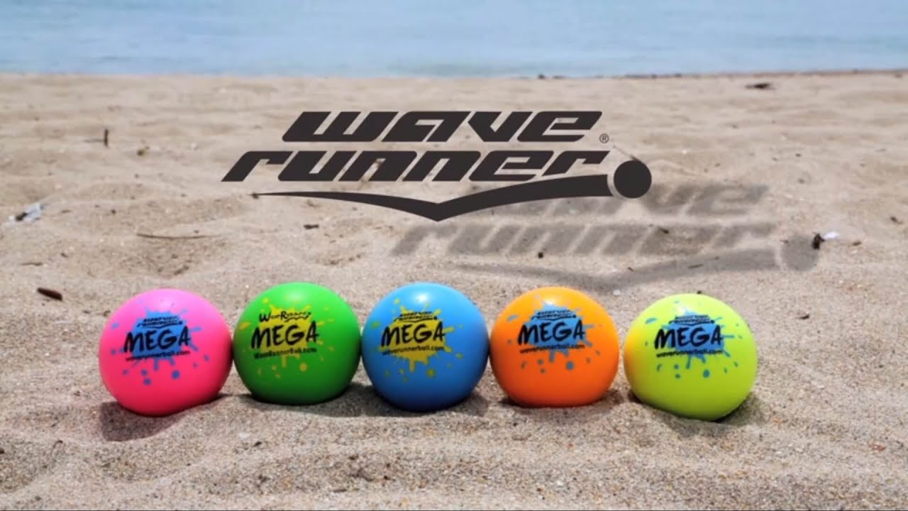 Wave Runner Soft Foam Water Skipping Ball - YouTube