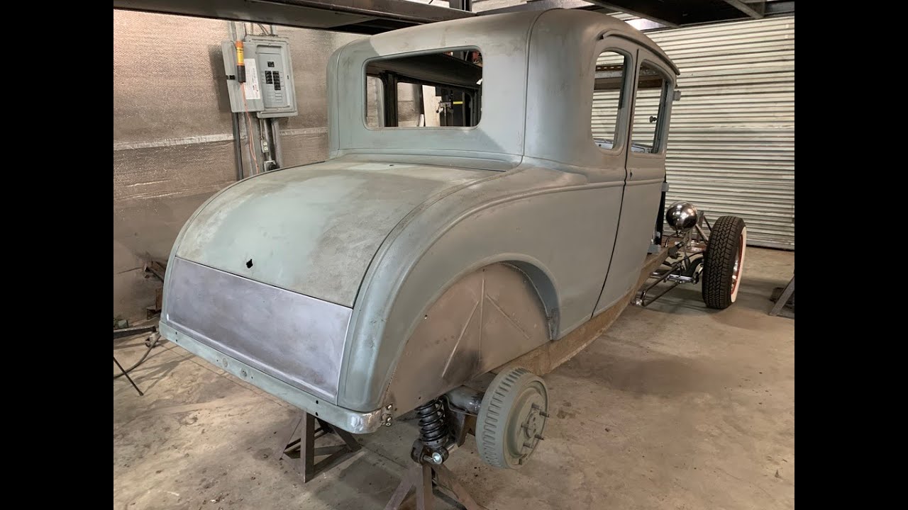 Model A Coupe Hot Rod Build pt29 Replacing lower Deck Lid Filler Panel ...
