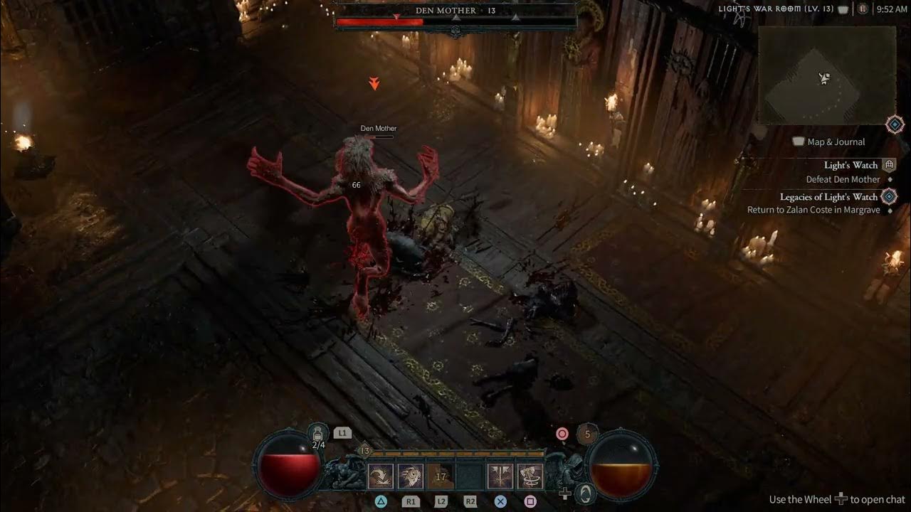 Diablo 4 Den Mother, Barbarian first playthrough (veteran diff) - YouTube