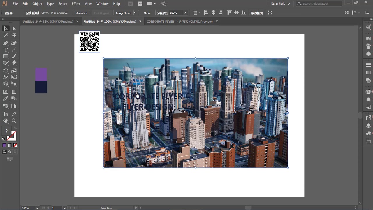 Easy Flyer Design Tutorial : Adobe Illustrator - YouTube