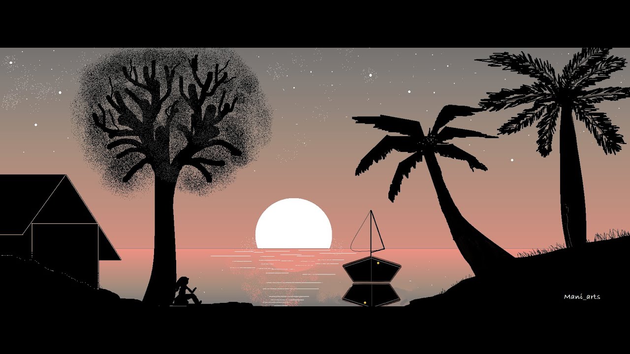 The Mood of Nature in Landscape Drawing In MS Paint. - YouTube