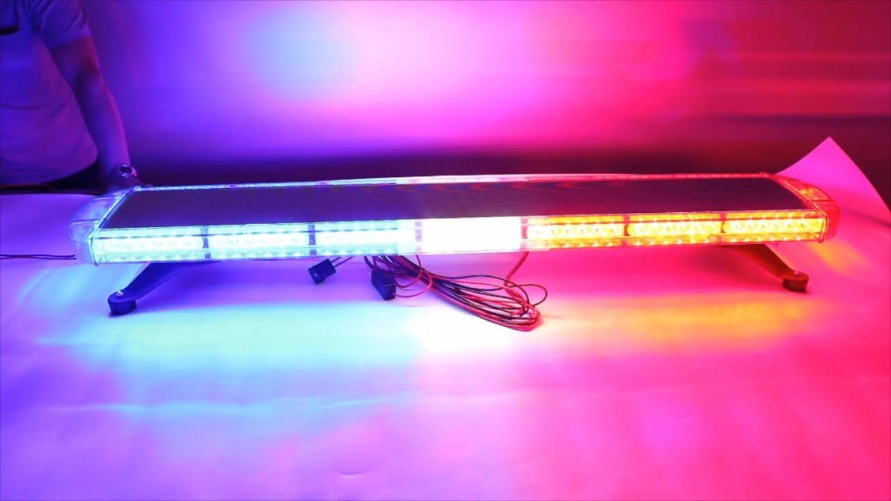 206 96W 120cm police light bar Red White Blue 12-30V 16patterns ...