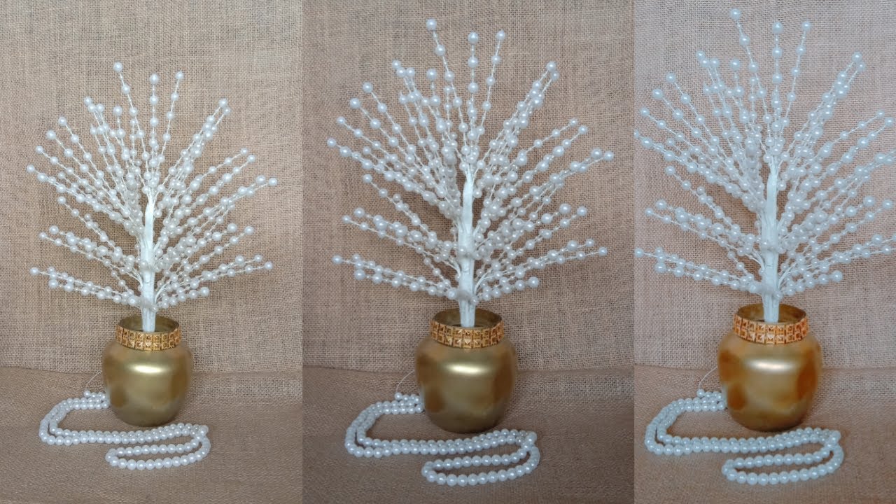 DIY Pearl || Design Pearl Flowers || Easy to make Pearl Flower || Room ...
