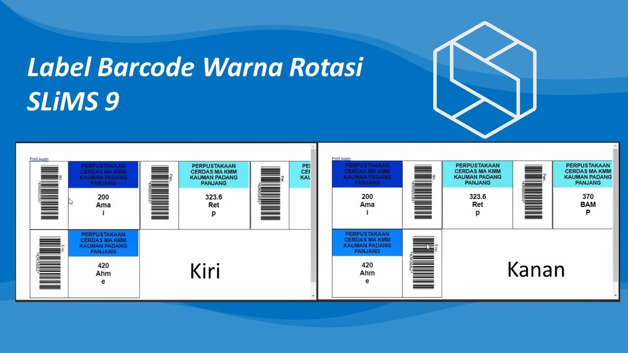 Plugin Label Barcode Warna Slims 9 (Barcode kiri dan Kanan) - YouTube