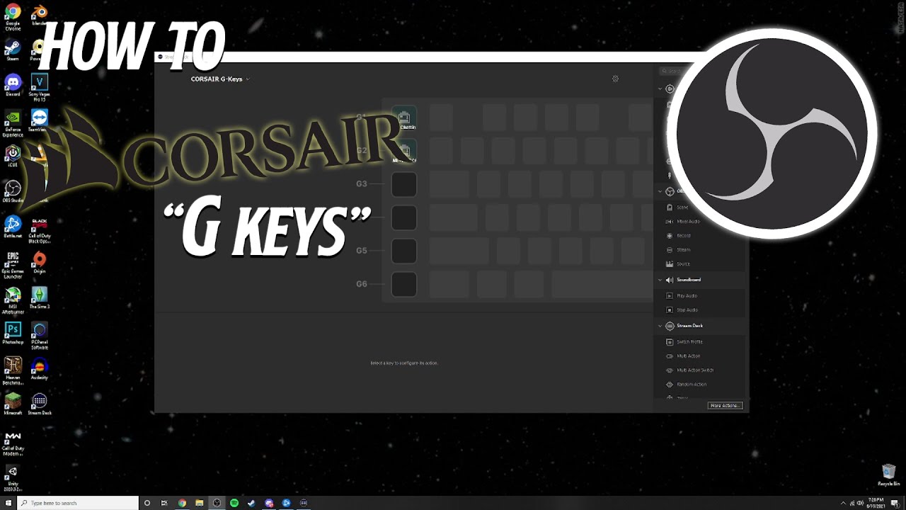 How to use CORSAIR G KEYS for OBS!! - YouTube