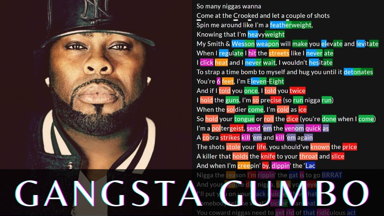Kxng Crooked - Gangsta Gumbo | Lyrics, Rhymes Highlighted - YouTube
