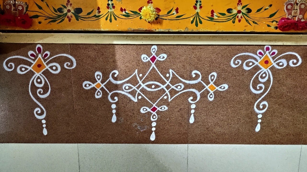 Easy & creative rangoli border designs for festivals | Friday kolam ...