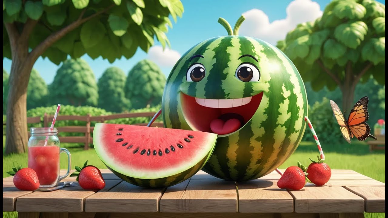 Watermelon Party – Count the Slices Together | Fun Fruit Song for Kids ...