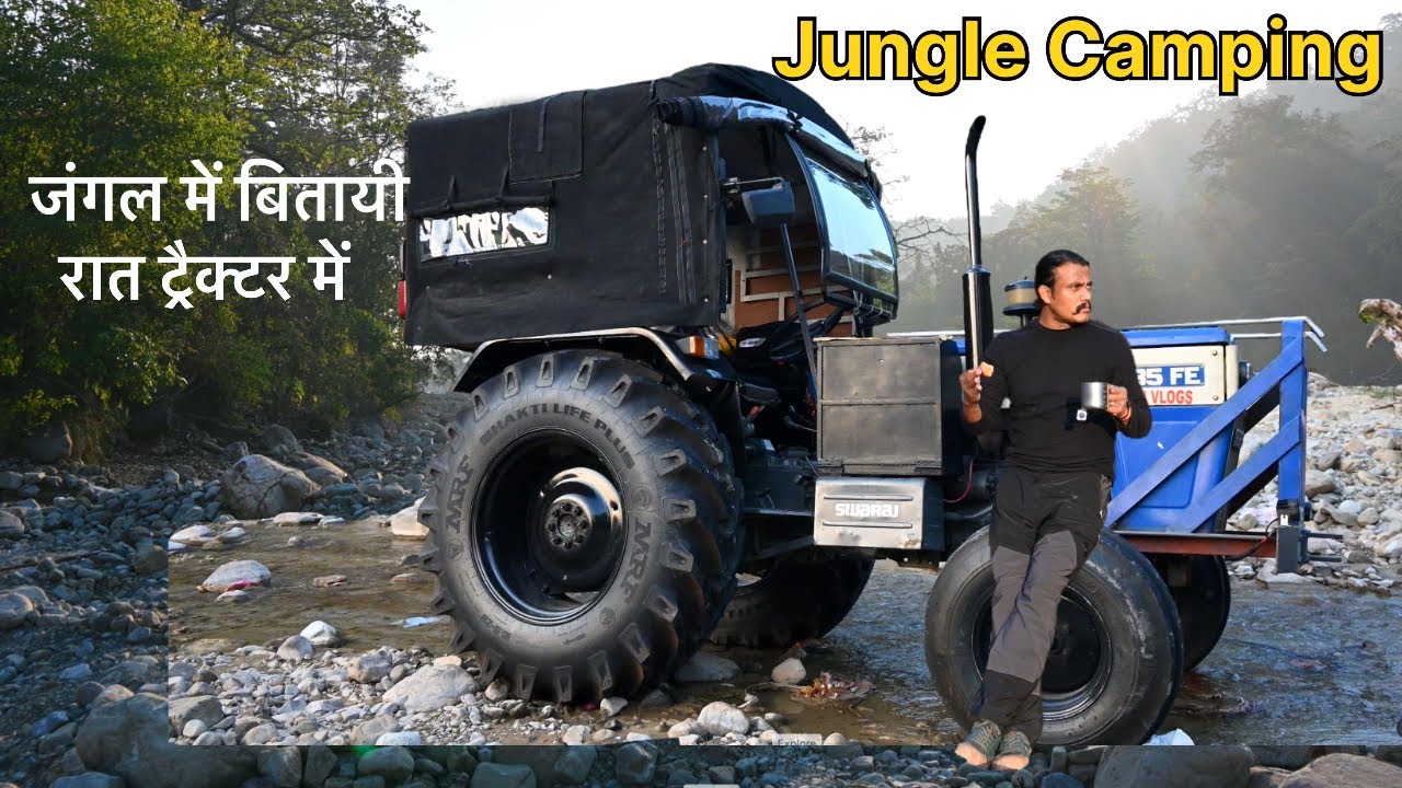 Jungle Camping | Night Camping | Tractor Camping | 25 Jan - YouTube
