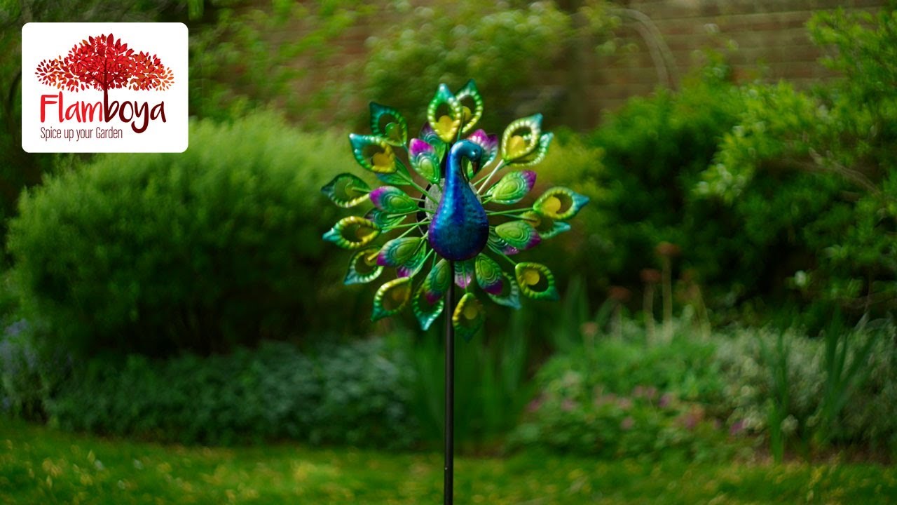 Flamboya Peacock Wind Spinner - YouTube