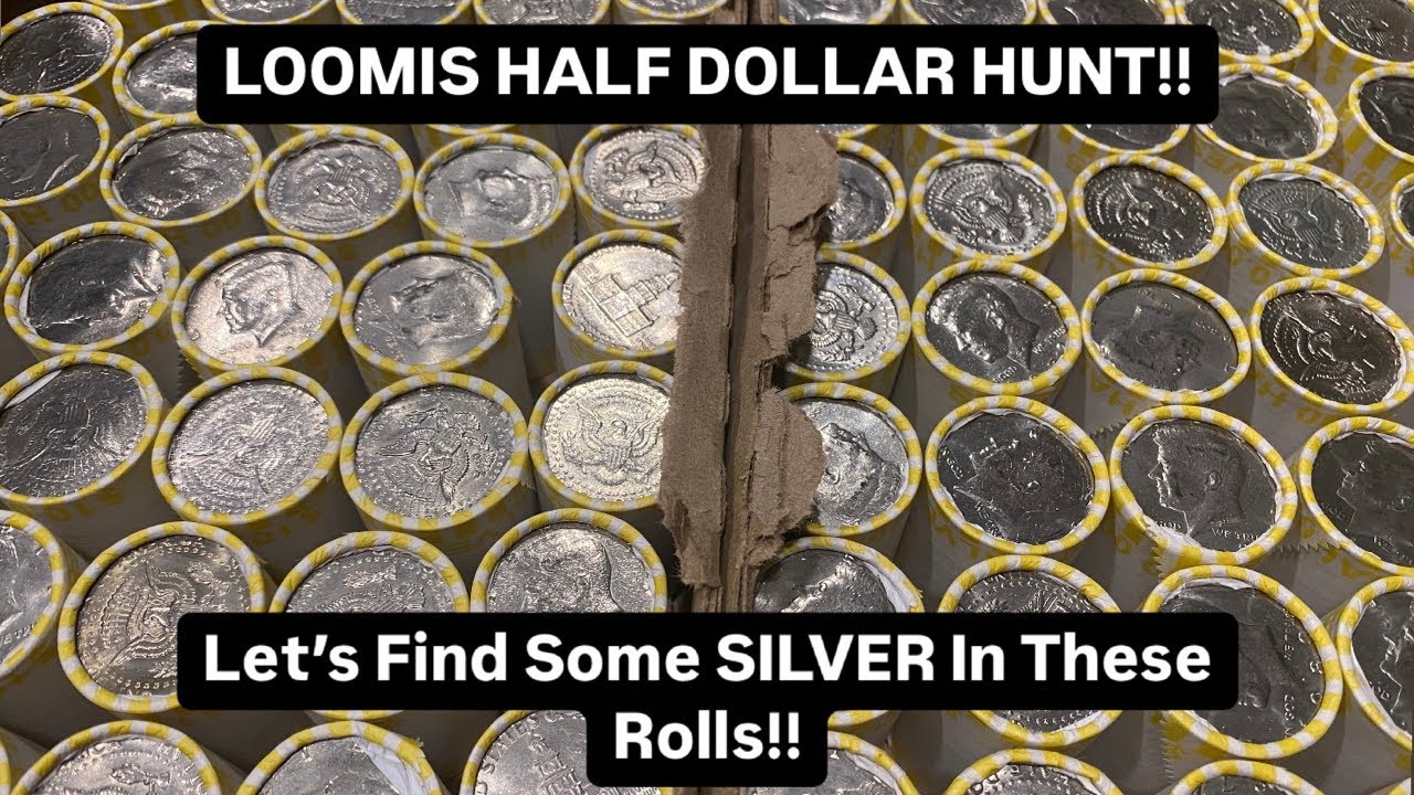 LOOMIS HALF DOLLAR HUNT!! COIN ROLL HUNTING HALF DOLLARS LIVE! - YouTube