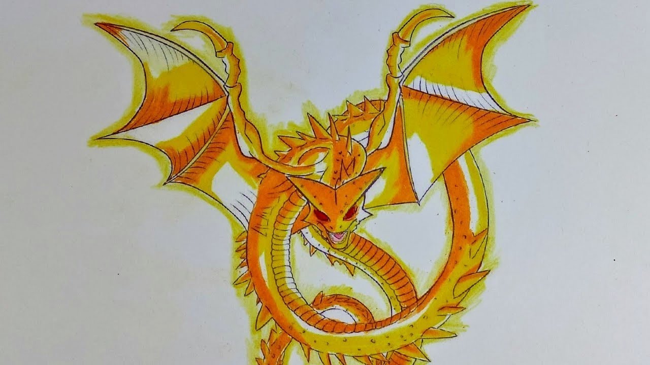 Cómo Colorear a SÚPER SHENLONG/ CHONMAGE Paso a paso/ How to draw SUPER ...