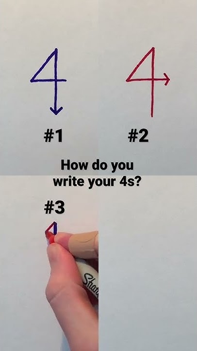 How do you write your 4s? #Shorts #4 #math #maths #mathematics #writing ...