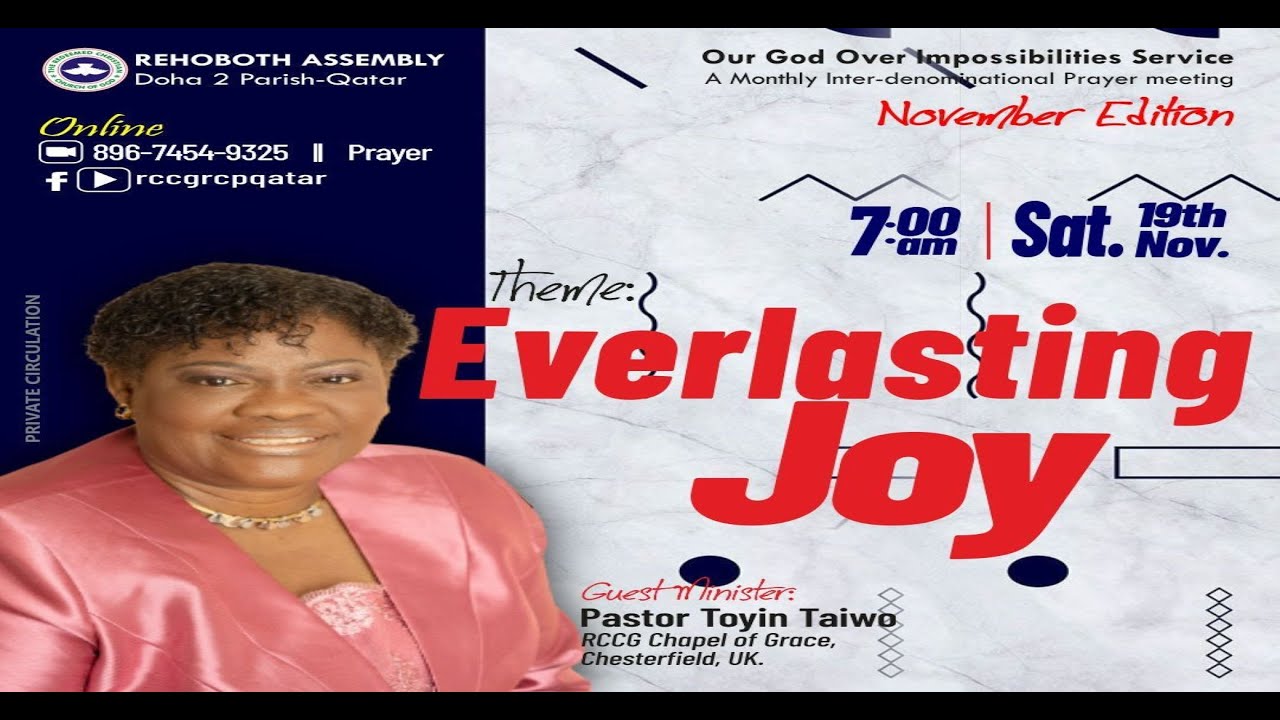 November ourGOIS - Saturday, 19th November 2022 || EVERLASTING JOY ...