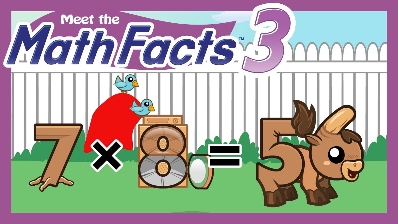 Meet the Math Facts Multiplication & Division - 7 x 8 = 56 - YouTube