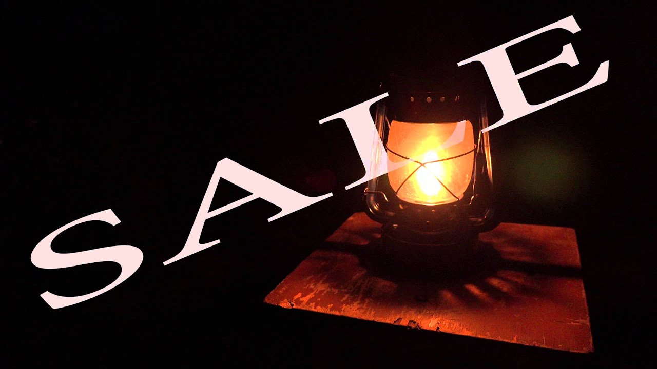 Oil lamp lit in the darkness. 4K. - YouTube