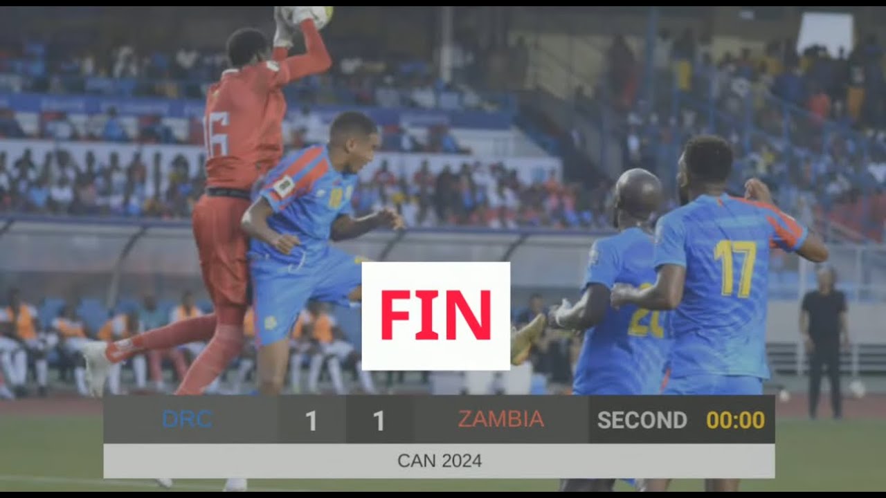 RDC VS ZAMBIE LIVE SCORE CAN 2024 EN CÔTE D'IVOIRE - YouTube